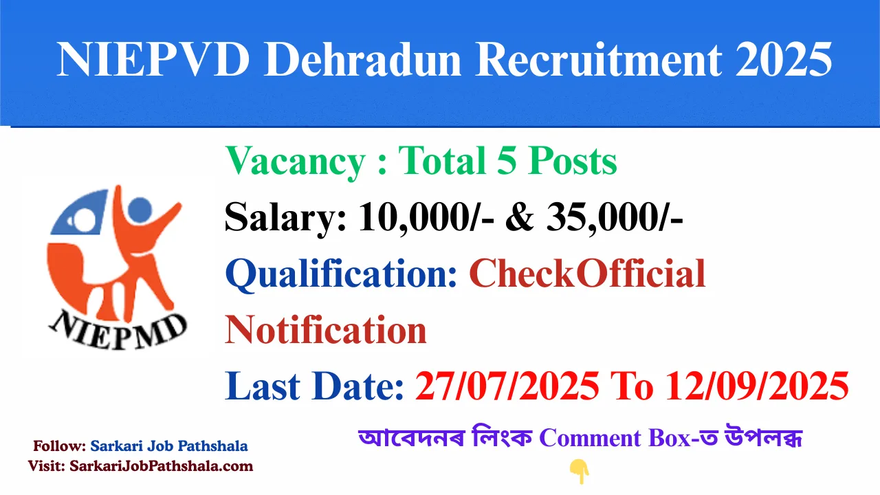NIEPVD Dehradun Recruitment 2025 – Apply for 4 Vacancies